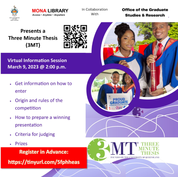 Three Minute Thesis (3MT) Competition Information Session | The University of the West Indies ...